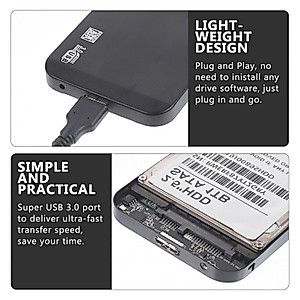 Mobestech 2tb Hard Drive 1pc Disk External Portable USB. HDD More Tb Computer and Storage Mobile Desktop Hard Laptop Drive Compatible USB for Black High Drive, External Hard Drive