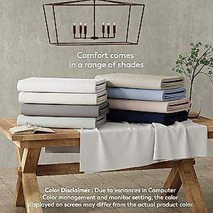 SUPREME ELEGANCE Organic 100% Cotton Percale Twin XL Sheets Set Snow, 14" Deep Pocket TwinXL Cotton Sheets, Back to School College Essentials, Breathable & Cooling Sheets for Hot Sleepers - White