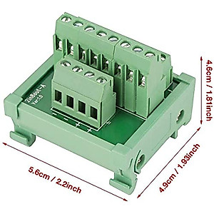 ZYM119 Module Card 2 to 8 Output Module Breakout Card DIN Rail and Panel Mount Power Distribution Circuit Board