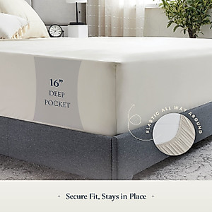 BELADOR Silky Soft Full Sheet Set - 6 Piece Luxury Bed Sheets with Deep Pocket for Full Size Bed, Secure-Fit Elastic, Breathable, Wrinkle Free Oeko-Tex