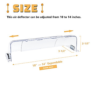 LBG Products Air Deflectors for Vents,Sidewall and Ceiling Registers 10" to 14" Wide.Adjustable Magnetic AC Vent Deflector Vent Covers for Home Floor Air Conditioning,4 Pack
