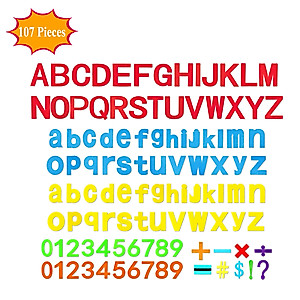 Toddlers Toys Felt-Alphabet Letters Numbers for Preschool Learning Activity with 107 Pieces ABC Upper Lower Case Letters, Numbers Children Felt Wall Sensory Activity Toys