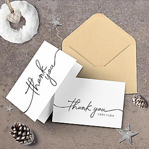 30 Pack Thank You Cards with Envelopes, 4" x 6" Professional Looking | Suitable for Business, Baby Shower, Wedding, Small Business, Graduation, Bridal Shower, Funeral