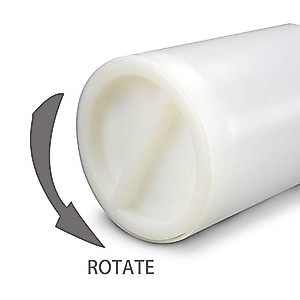 Outdoor Waterproof Large Led Flameless Candle with Remote Timer Long Lasting Battery Operated Plastic Electric Resin Pillar Candle Light for Home Garden Patio Xmas Wedding Party Decorations 4”X8”