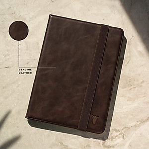 TORRO Case Compatible with iPad 9th, 8th & 7th Generation (10.2”) – Genuine Leather iPad 10.2 Case with Stand and Wake/Sleep Function (Dark Brown)