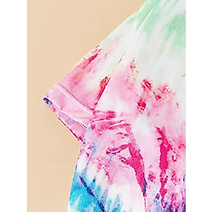 QWINEE Tie Dye Dog T Shirt Vest Dog Apparel Cat Clothes for Puppy Kitten Small Medium Large Dogs Multicolor X-Small