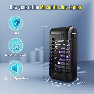 Careland Mosquitos Bug Zapper Indoors: Electric Portable Plug in Home Insects Zapper for removes Insects Mosquitos Files Bugs Gnats Moths for Kids Baby Pets Bedroom Home Office