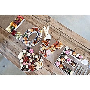 WENPACK 12" Cardboard Number Shaped Mache Decorative Strawberries Fillable Sweets Candy Box with Clear Lid (White, 0)