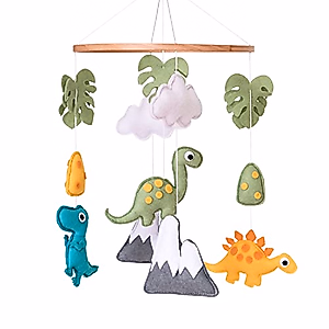 Vlokup Dinosaur Baby Crib Mobile, Dino Baby Mobile, Neutral Nursery Mobile Decoration for Pack N Play, for Baby Boy & Girl