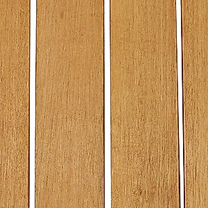 Sunnydaze Meranti Wood Outdoor Coffee Table with Teak Oil Finish - Outside Wooden Furniture Patio, Deck, Porch, Balcony, Garden and Backyard Furniture - 35-Inch