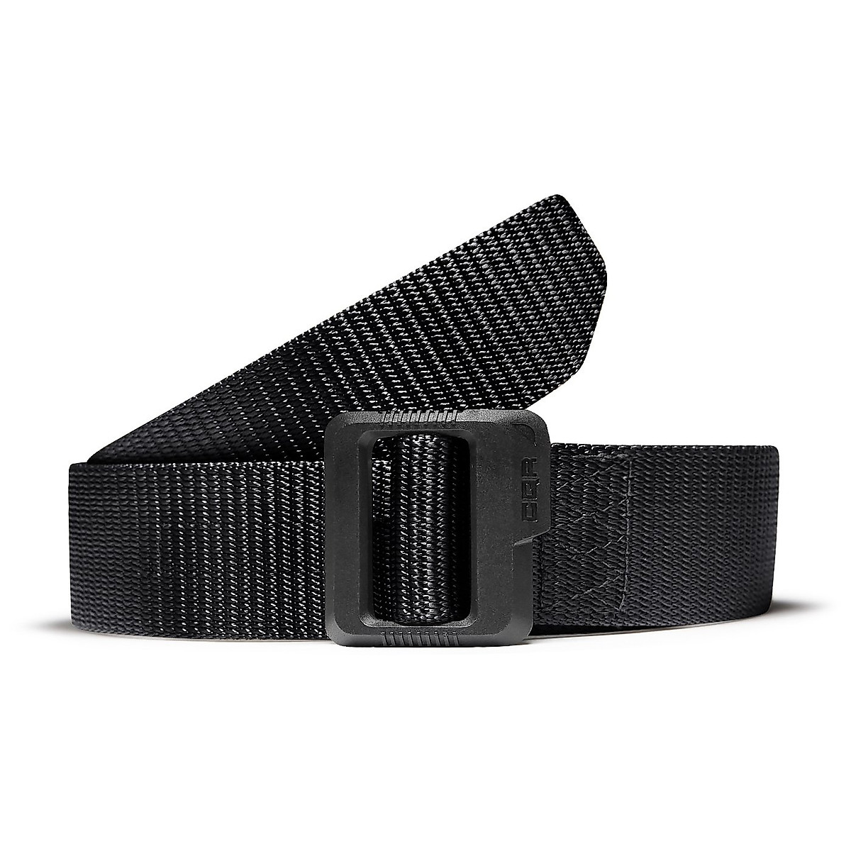 CQR Tactical Belt, Military Style Heavy Duty Belt, Webbing EDC Quick-Release Buckle, 2pack Plastic Flip Tab Black/Black, Large