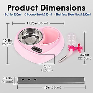 Super Design Dog Water Bottle Stand, Automatic Multifunctional Dog Water Bottle Dispenser Dog Water Feeders Bowl Dispenser Portion Control Water Dispenser for Dogs & Cats, No More Dripping Beard