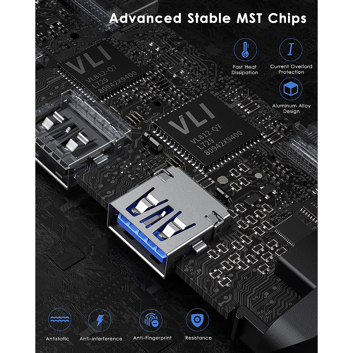 USB C Docking Station Dual HDMI, USB C to Dual Monitors Adapter to Dual 4K HDMI, 3 USB, PD Charging Port, LIONWEI USB C Hub Dual Monitor for Dell XPS 13/15, Lenovo Yoga, HP x360 /Elitebook, etc