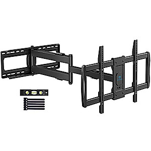 PERLESMITH Long Arm TV Wall Mount for 37-84 inch TVs, Full Motion TV Mount with 42.72 inch Extension Articulating Arm Swivel and Tilt, Max VESA 600x400mm, Holds up to 132 lbs, 16”,18”, 24” Studs