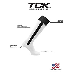 TCK 2-n-1 Premium Baseball Stirrup Socks (Black, Small)