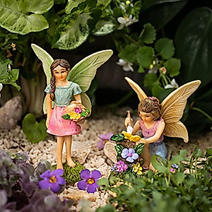 PRETMANNS Fairies for Fairy Garden – Fairy Garden Accessories for Outdoor – Garden Fairy Figurines – Garden Fairies for Miniature Fairy Garden – Small Fairy Figurines - 2 Piece Fairy Kit