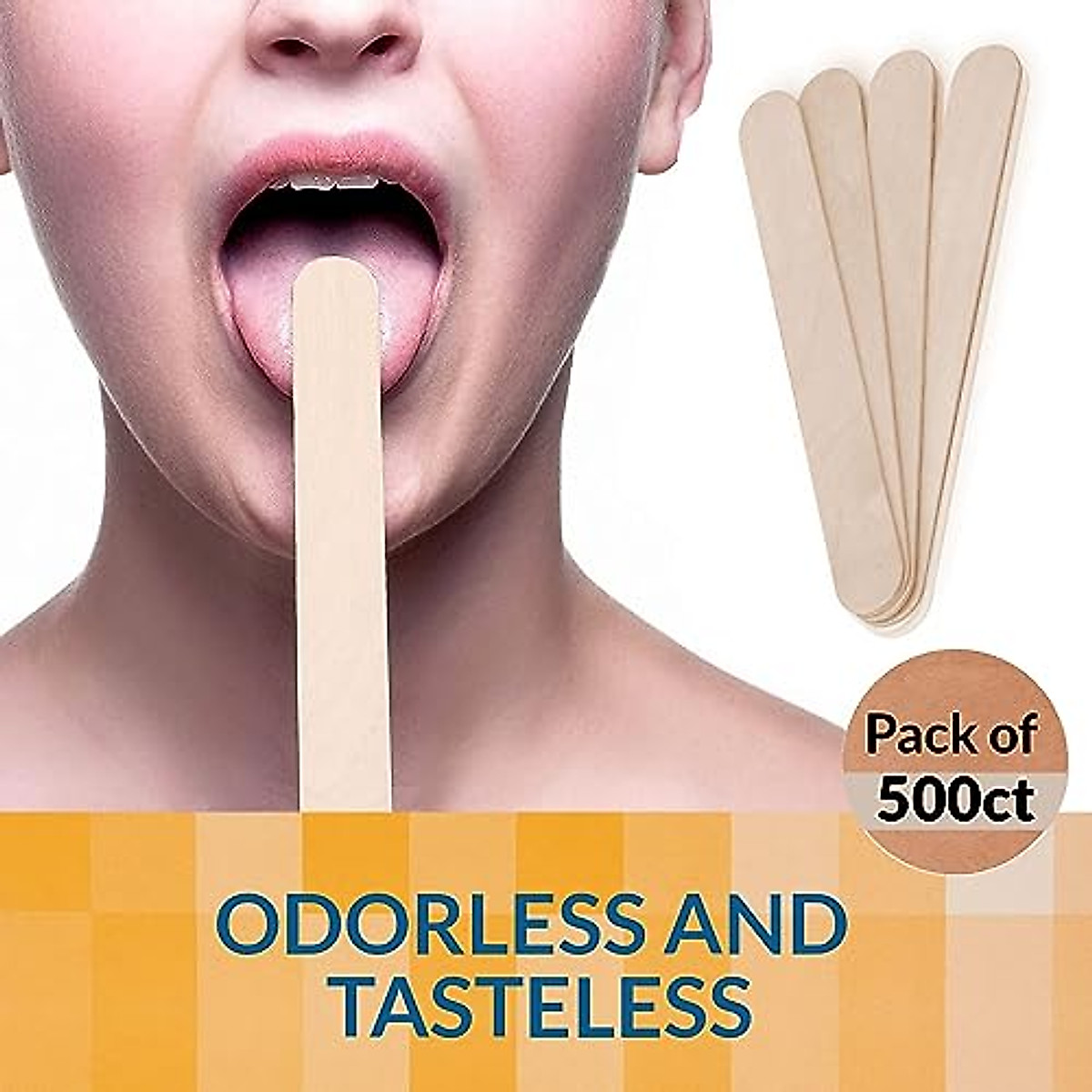 Perfect Stix Tongue Depressors, Non-Sterile, 6", 500 Ct Senior, Pack of 500ct, Brown
