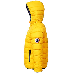 Rokka&Rolla Boys' Reversible Lightweight Puffer Jacket Hooded Water-Resistant Winter Coat
