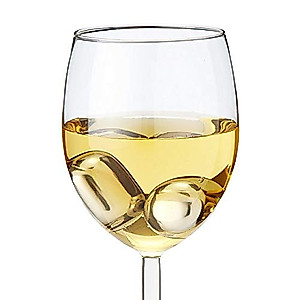 Sovrano Wine Gems - Set of 4 Stainless Steel Wine Chillers for Wine or Your Favorite Beverage - Includes Gift Box & Storage Pouch - Wine Accessory Gift For Men & Women