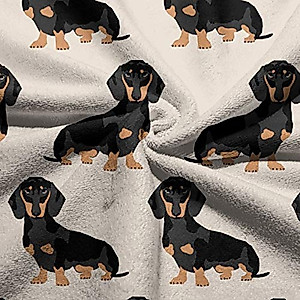 MSGUIDE Doxie Dachshund Weiner Dog Pet Dogs Hand Towels Ultra Soft Highly Absorbent Bathroom Towel Multipurpose Thin Kitchen Dish Guest Towel for Hotel, Gym and Spa Christmas Decor (27.5" x 15.7")