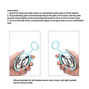 Microcurrent Sleep Aid Machine, Handheld Sleep Aid to Reduce Stress and Anxiety Stress Relief, Suitable for for Babies Children Adults(Blue)