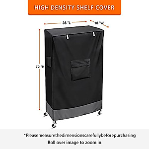 SCHLEUDER Shelf Cover Wire Rack Cover Storage Rack Cover For Sundries, High Density Shelf Cover,Cover for Storage Shelves Suitable for Rack (36" L x 18" W x 72" H)