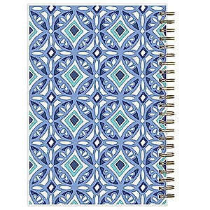 Blue Sky Day Designer 2024 Weekly and Monthly Planner, 5" x 8", Frosted Cover, Wirebound, Tile (101410-24)