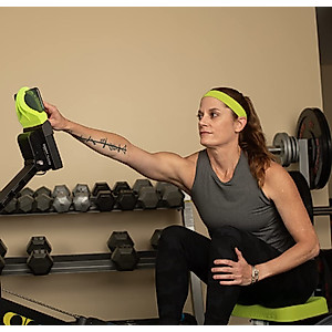 Smartphone Cradle Designed for Concept 2 Rowing Machine PM3 Monitor, PM4 Monitor, Silicone Phone Holder with Adapter Compatible with Concept2 Pm3 and Pm4 Monitors… (Yellow)