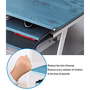 RICHLN Pc Laptop Table Workstation with Storage Shelves for Small Place,Compact Home Office Desk,Computer Desk with Pullout Keyboard Tray