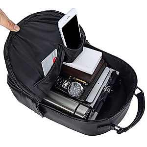 Berchirly 3D Skull Pu Leather Backpacks Women Small School College Bookbag Backpack Black