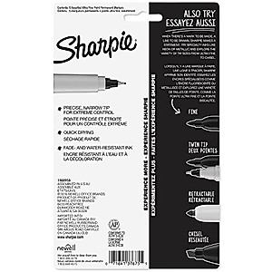 SHARPIE 37675Pp Permanent Markers Ultra Fine Point Assorted Colors 5/Set