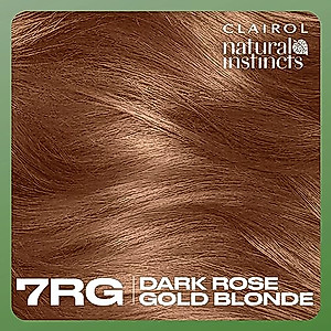 Clairol Natural Instincts Demi-Permanent Hair Dye, 7RG Dark Rose Gold Blonde Hair Color, Pack of 1