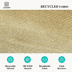 Le Conte Sun Shade Sail 10'x10' Square Canopy Sun Shade UV Block for Patio Backyard Lawn Garden Outdoor Activities,Navy Blue