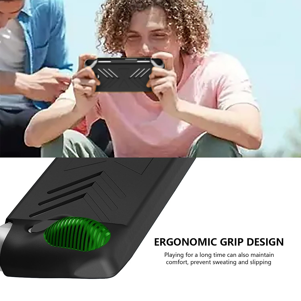 SOATUTO Case for ROG Ally Game Console Silicone Hard Case Back Cover Anti-Scratch Drop-Proof Non-Slip Protective Case for 2023 ASUS ROG Ally Game Console Shockproof Protective (Black)