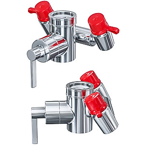 Skywin Eye Wash Kit - Faucet Mounted Emergency Eye Wash Station Sink Attachment -1x Continuous Flow Eyewash Station,3X Common Sink Adapter,2X Inspection Tag,1x Emergency Eye Wash Station Sign