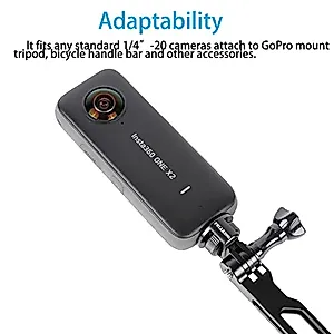PellKing 1/4" Adapter Screw Head Camera Mount, CNC Aluminum Alloy Tripod Conversion Adapter for Insta360 One X3 X2 X/DJI Pocket 2/GoPro Camera Accessories