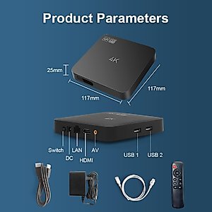 Lunzn HDMI Advertising media player USB video player non-subscription CMS digital menu display 4K multimedia player device
