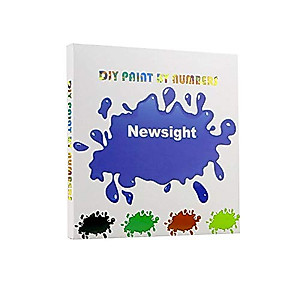 Newsight Paint by Numbers for Adults & Kids & Beginners DIY Acrylic Painting Gift Kits Drawing Paintwork with Paintbrushes(16 * 20 inch Street Under Eiffel Tower)