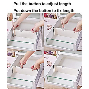 Assacalynn 6-Pack Adjustable Drawer Dividers Organizer Separators - Good Grips Dresser Organizer - for Bedroom, Bathroom, Closet, Baby Drawer, Desk