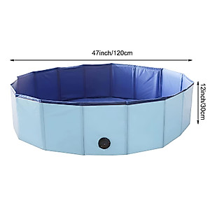 Artilife Whelping Box for Dogs Welp Box Whelping Pool,Puppy Whelping Box,Whelping Pen for Dogs,Whelping Box for Dogs and Puppies,Great for Puppies,Easy to Clean (47inch Dia.x12inch H(120x30cm), Blue)
