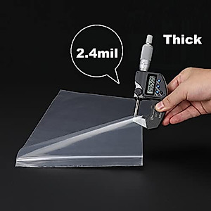 Foopama 200 PCS 1.5" x 1.5" Thick Small Clear Zip Poly Lock Plastic Bags Seal Reclosable Zip Bag Durable 2.4 Mil Jewelry Earrings Necklace Ring Coin Beads Pill Zipper Bags