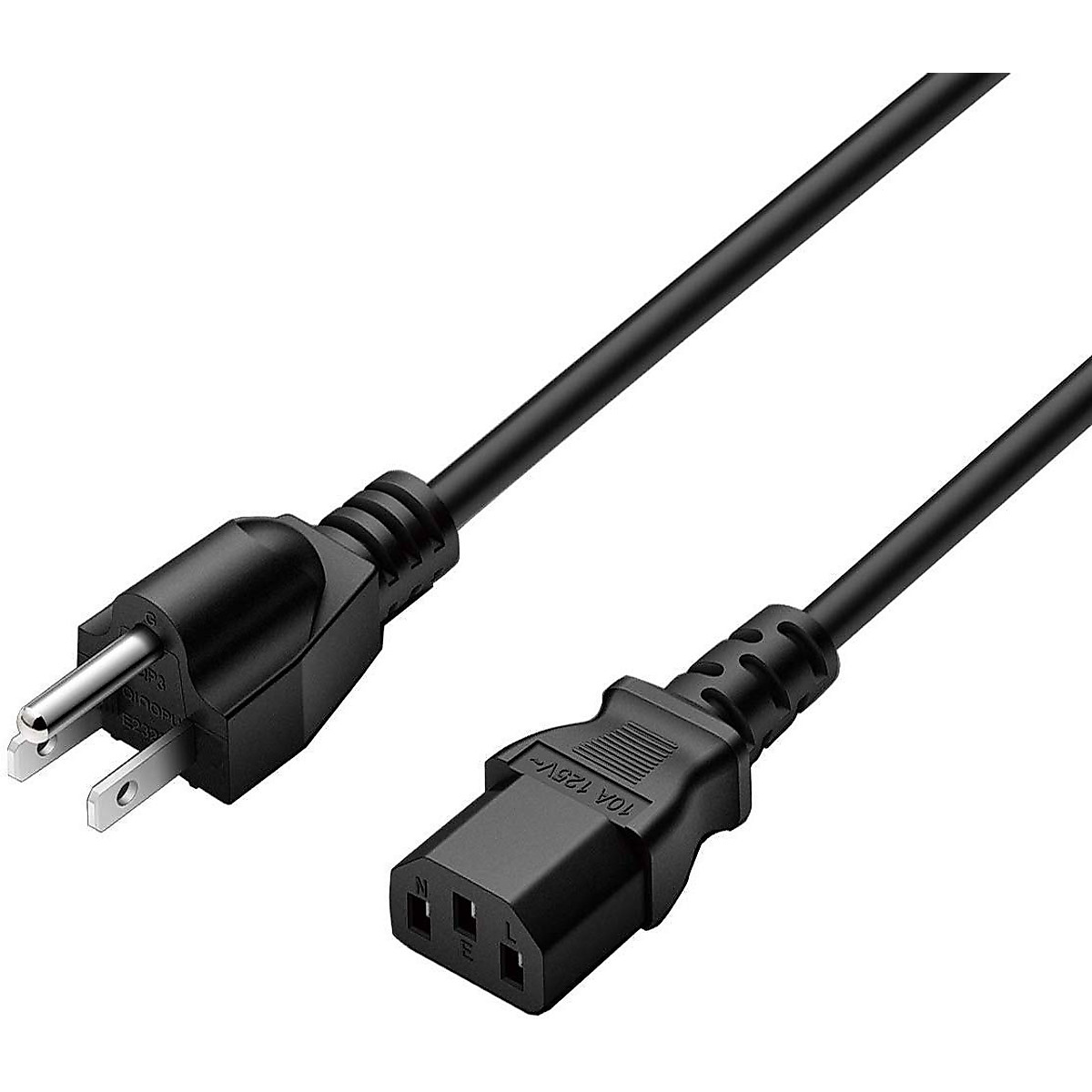 4Ft 3 Prong AC Power Cord Cable Fit for Dell Alienware 25 Gaming Monitor AW2518H AW2518HF NEMA 5-15P to IEC320C13