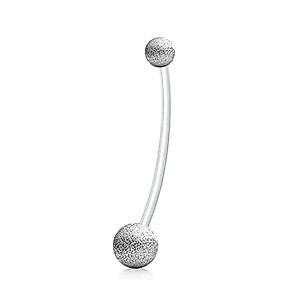 Pregnancy Belly Button Rings Long Bar 38mm Sport Maternity Flexible Bioplast Clear Navel Belly Rings Piercing Retainer Durable and Professional