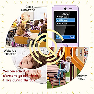 PTHTECHUS® Kids Phone Toys Boys Girls Puzzle Learning Toy,Christmas New Year Gifts for Age 4-10,MP3 Music Player with HD Camera,Alarm Clock,Enhance Kids Brain Development 18 Puzzle Games Purple