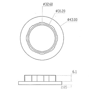 E12 Lamp Shade Collar Rings,JNXQWE Light Socket Ring,E12 E14 Lock Socket Replacement Adapter Ring with Inner Diameter of 1.1Inches（28mm）, Retainer Rings for Light Fixture (6, Black)