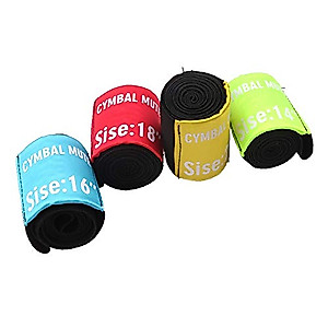 OriGlam 4pcs Drum Cymbal Mute, Practice Silencer Dampener, Cymbal Mute Circle Ring Drum Set, Practice Silencers (14,16,18,20 Inch)