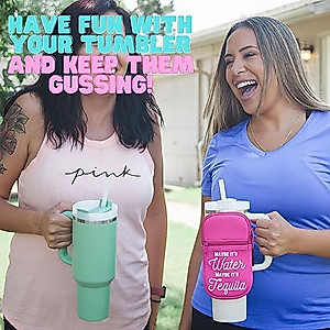 OOTGA Water Bottle Pouch for Stanley | Maybe its Water Maybe its Tequila | Tumbler Pouch for Stanley Quencher 30 & 40 oz | Stanley Cup Accessories | Neoprene Gym Accessory Bag, Outdoor Activities