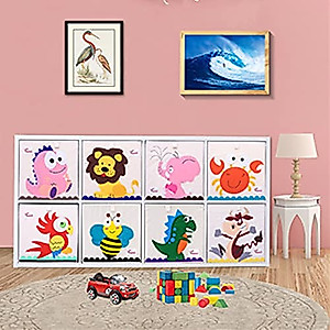 XINHONGYU Foldable Animal Fabric Toy Box Collapsible 13 Inch Cube Storage Bin/Cube/Chest/Basket/Organizer 13x13
