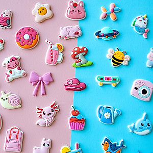 Cute Kawaii Shoe Charms 100 PCS Teens Girls Boys Kids Decoration Party Gifts Accessories Charms