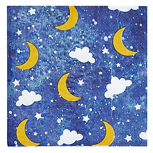 BLUE PANDA Twinkle Twinkle Little Star Baby Shower Decorations with Paper Plates, Napkins, Cups and Cutlery (Serves 24) - Moon and Stars Baby Shower Plates - Over the Moon Baby Shower Decorations
